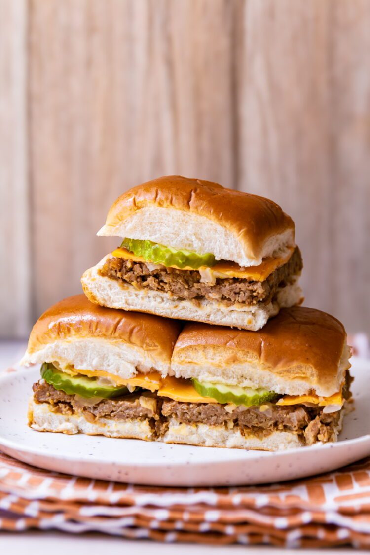 Retro Vegan Fast Food Style Sliders (White Castle–Style) – Big Box Vegan