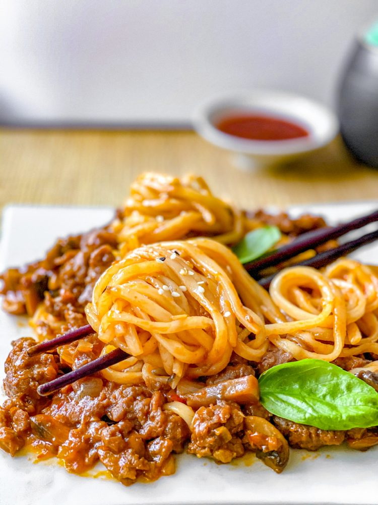 Vegan Asian Bolognese Noodles – Big Box Vegan