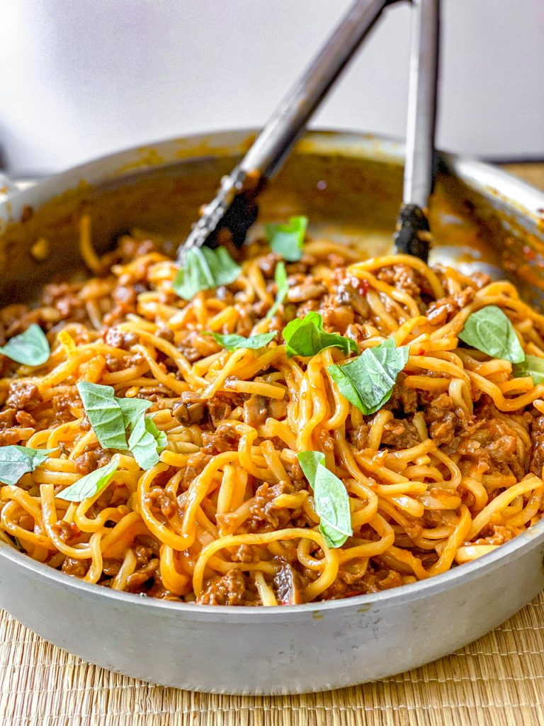 Vegan Asian Bolognese Noodles – Big Box Vegan