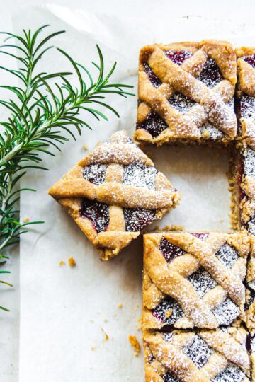 Vegan Raspberry Linzer Bars – Big Box Vegan