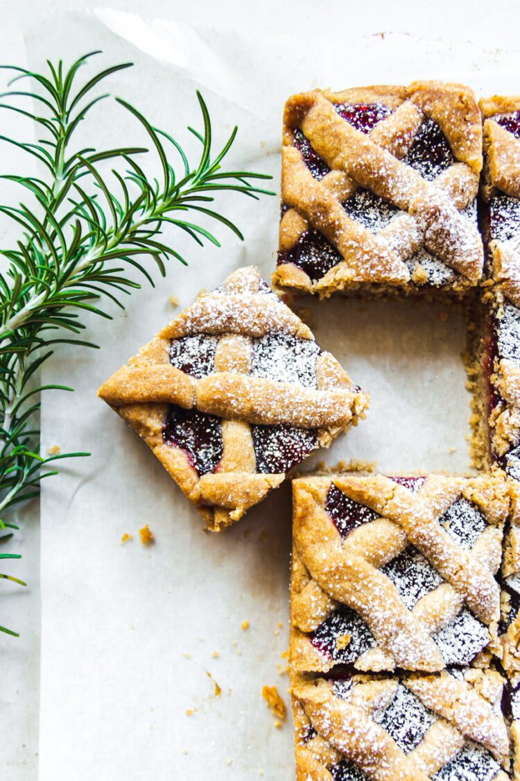 Vegan Raspberry Linzer Bars – Big Box Vegan