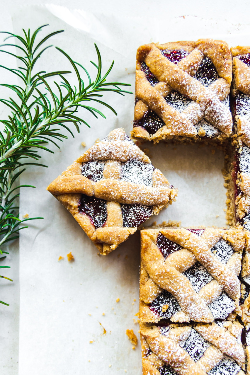 Vegan Raspberry Linzer Bars – Big Box Vegan