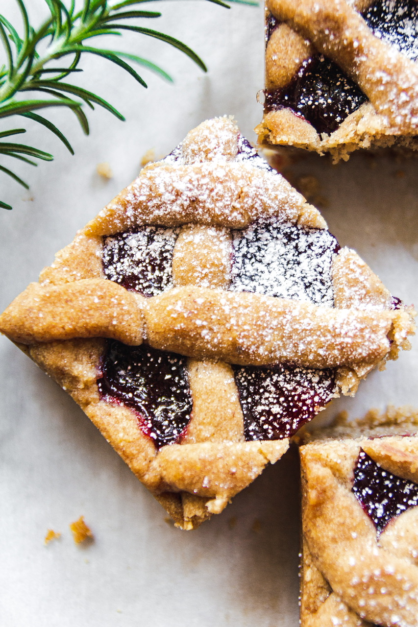 Vegan Raspberry Linzer Bars – Big Box Vegan
